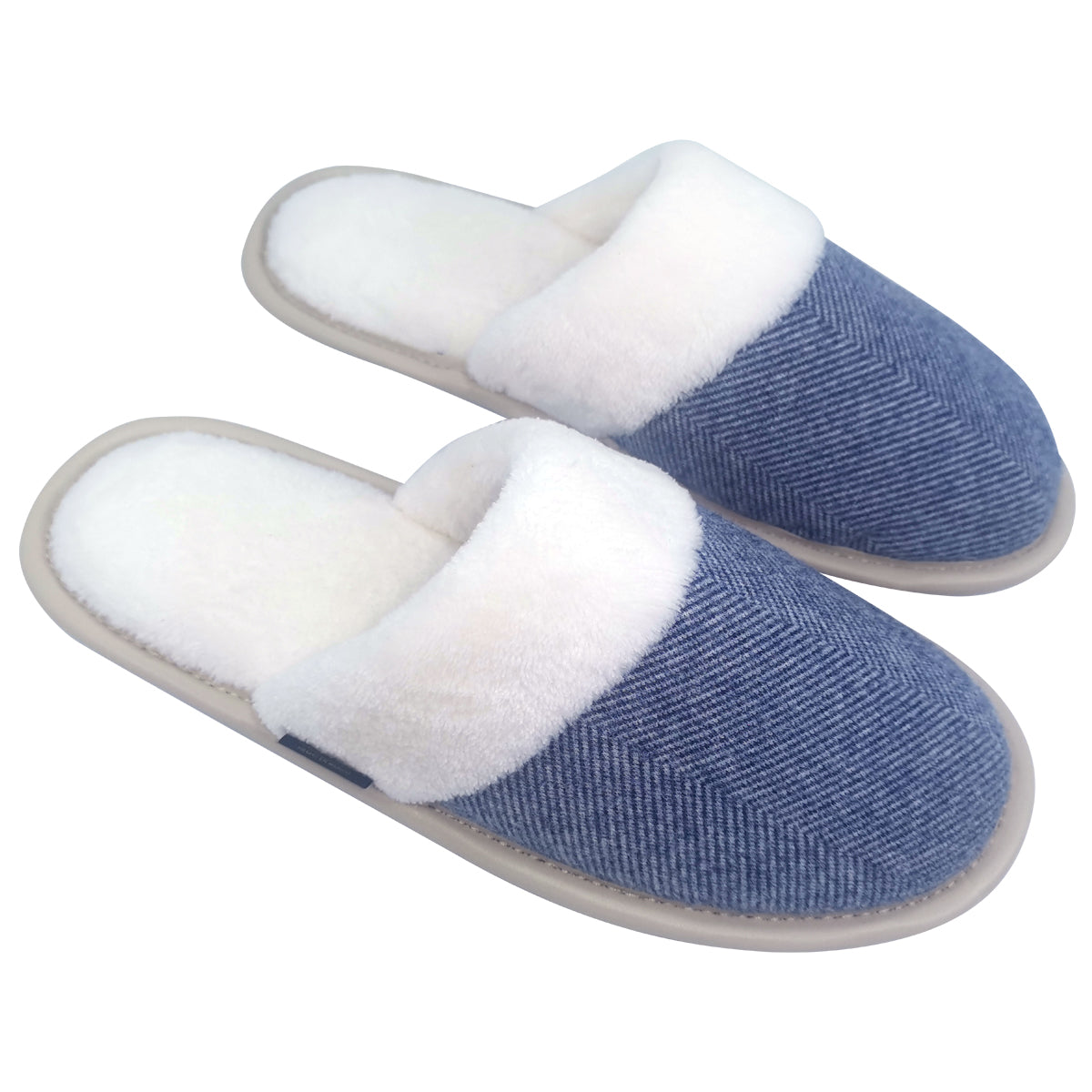 Pantuflas De Dama CALZATURA Textil E-10037 100% Lavable, Color Azul Ma ...