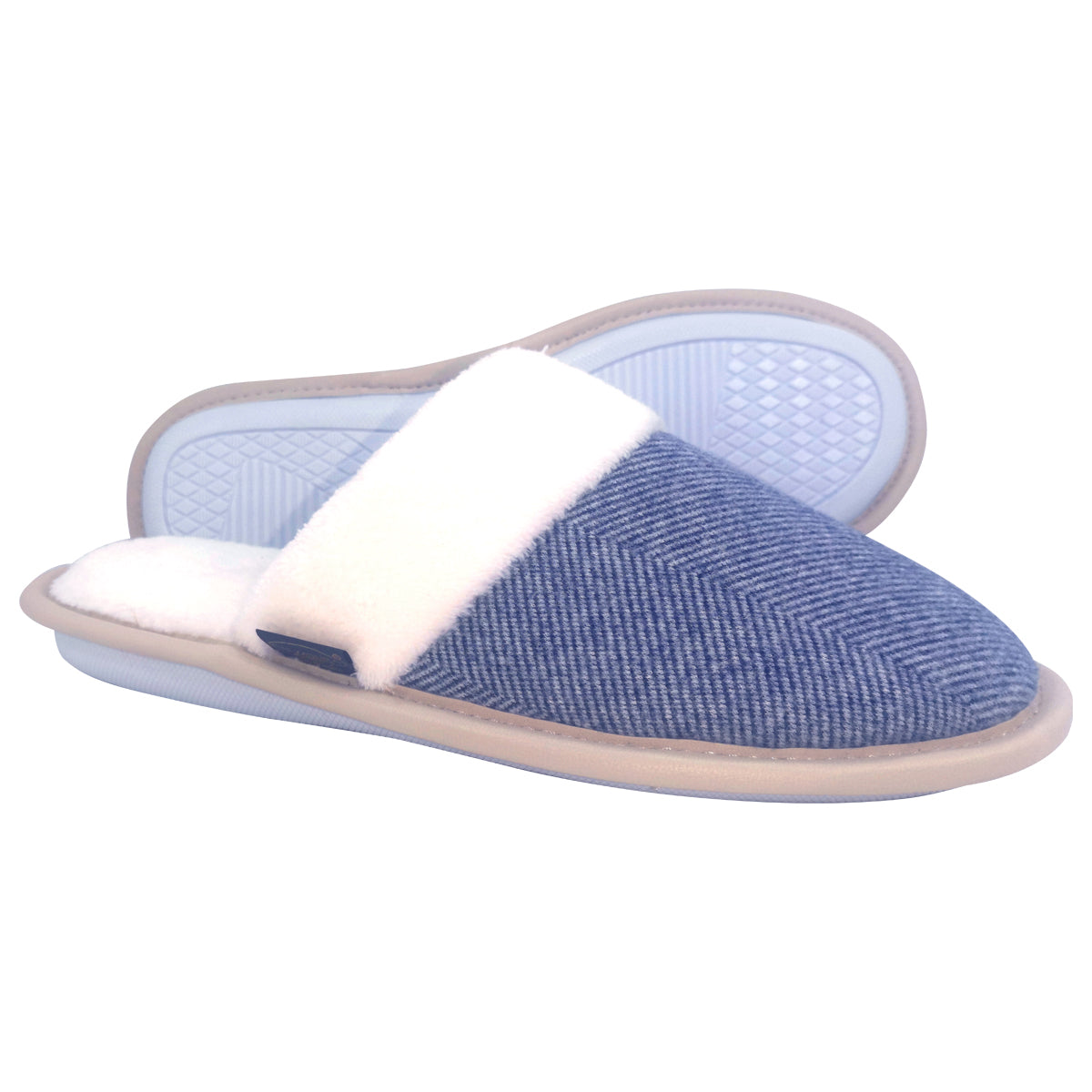 Pantuflas De Dama CALZATURA Textil E-10037 100% Lavable, Color Azul Ma ...